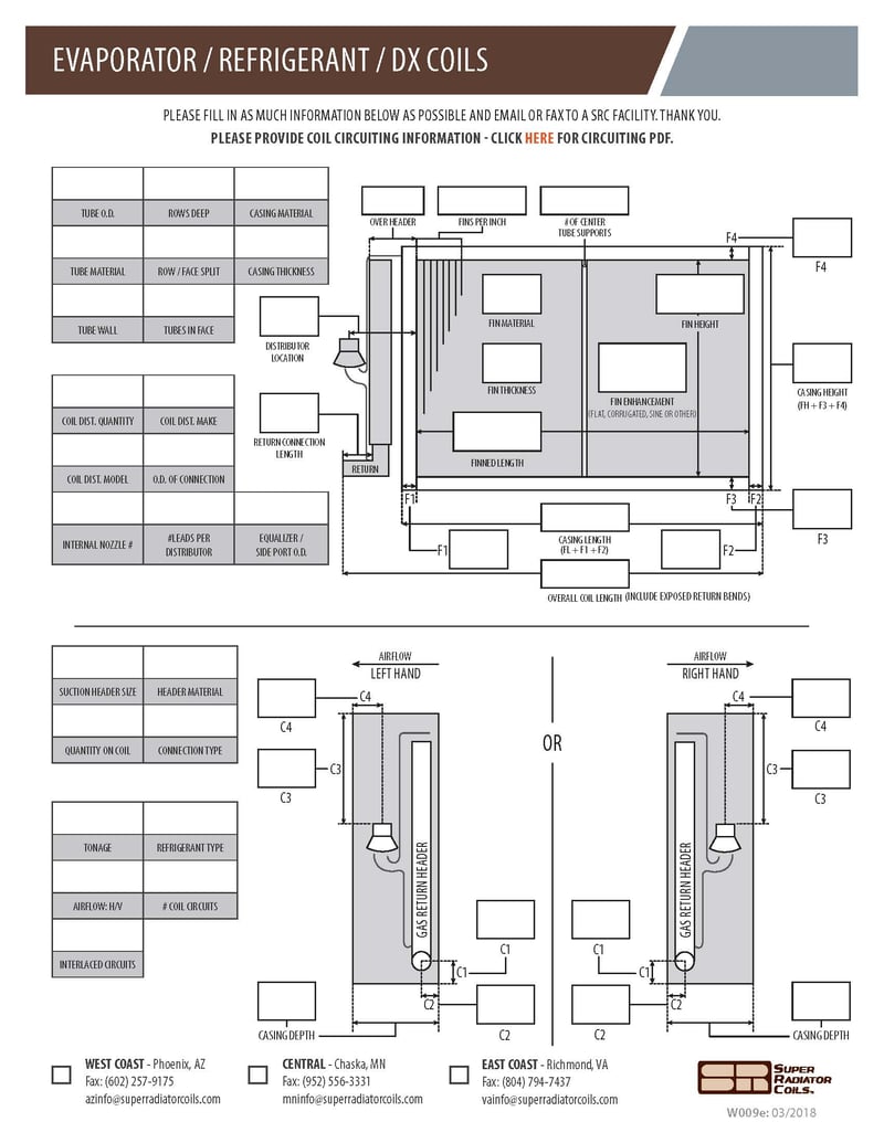 Coil Specification Sheets & Brochures | Super Radiator Coils