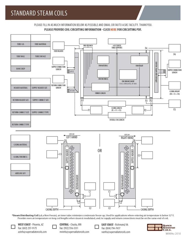 Coil Specification Sheets & Brochures | Super Radiator Coils