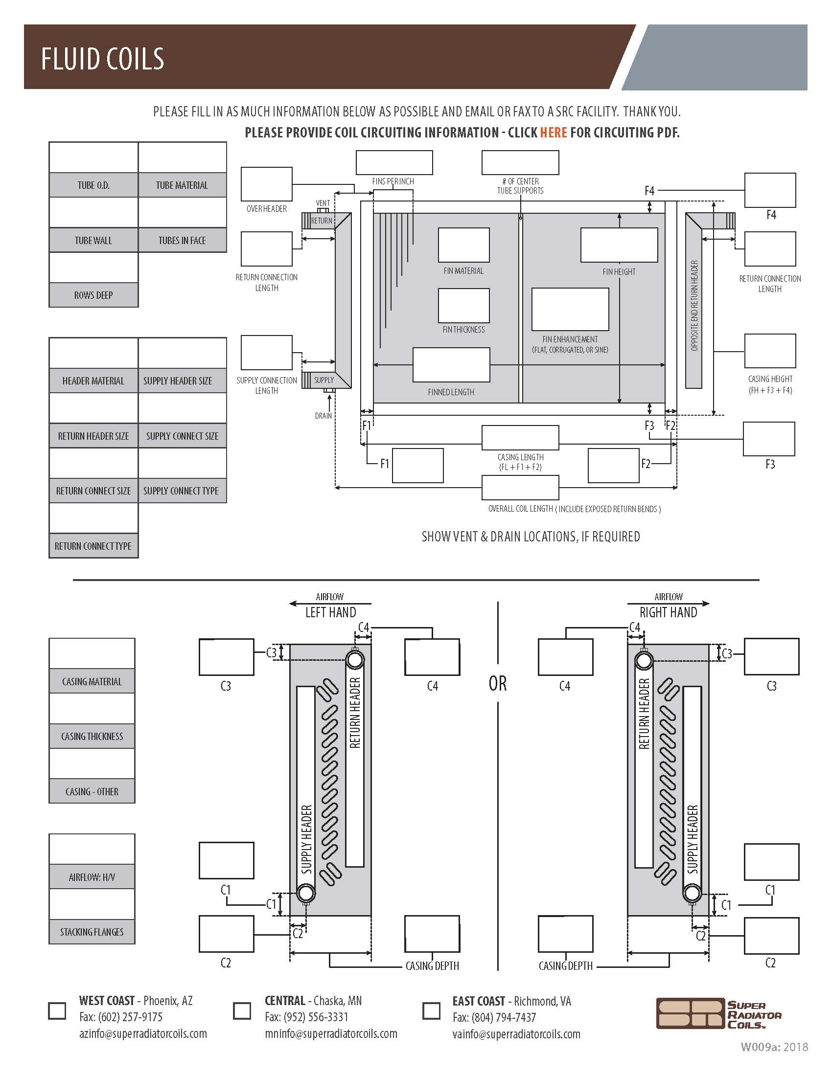 Coil Specification Sheets & Brochures | Super Radiator Coils